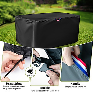 Outdoor Dining Table Cover, 60 Inch Rectangle Patio Dining Table Cover, Waterproof Protective Cover Patio Furniture Covers - 60 X 38 X 28 Inch