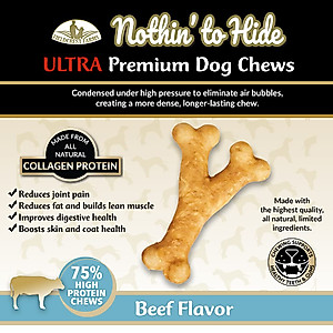 Fieldcrest Farms Nothing to Hide Natural Rawhide Alternative 3'' Wish Bones for Dogs - Digestible Rawhide Free Dog Chews Long Lasting - Bones for Small Dogs - Great for Dental Health 12 Bones