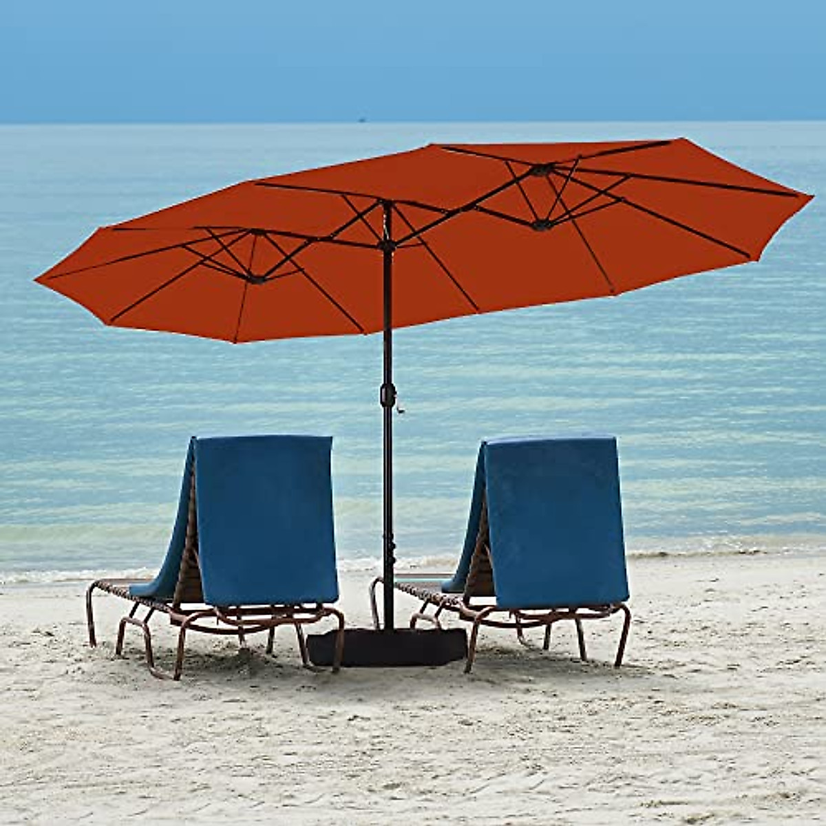 HERA'S PALACE 13ft Rectangle Patio Umbrellas, Large Outdoor Umbrella with Crank, Powerful UV Protective, Table Umbrella Outdoor Patio for Backyard, Pool, Garden, Deck
