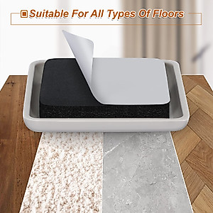 Furniture Sliders for Carpet & Hardwood Floors, 16 Pack 2 Inch Square Sliders for Moving Furniture, Easily Move Any Item While Protect The Floor