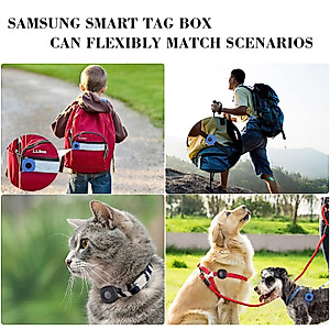 AMOK Silicone Case Holder for Galaxy Smarttag ，Samsung Smart tag+Plus (2 Pack) Item Finder GPS Tracker Tags for Pets, Luggage，Dogs, Cats, and Children,Compatible with Collars & Straps up to 1 inch