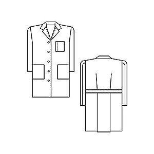 White Swan Embroidered Meta Labwear Women's Pleated-Back 37" Lab Coat (Style 1964) (4)