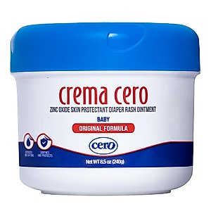 Crema Cero Diaper Rash Cream for Baby With Zinc Oxide – High-Strength Diaper Cream for Quick Relief and Protection – Hydrating and Soothing Baby Balm – 8.5 oz