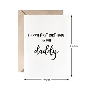 MAGJUCHE Happy First Birthday As My Daddy Card, New Dad Car, Father’s First Birthday As Dad Card