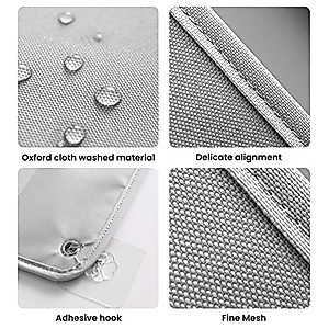 1 Pack Over the Door Organizer, heylad 35.2lbs Load Closet Door Organizer Hanging, Swing-proof Diaper Organizer Storage with 4 Big Pockets 4 Side Mesh Pockets for Nursery Newborn Baby Essentials Stuff