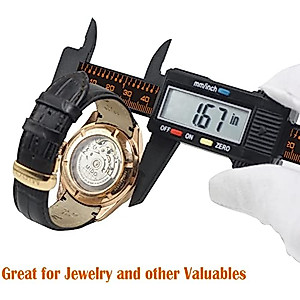 Digital Caliper, 6 Inch/ 150mm Vernier Caliper Measuring Tool, 6 Inch Calipers with 2.2'' Large LCD Screen, inch/mm Conversion, Auto-Off, for Length Depth Inner and Outer Diameter Measuring