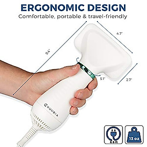 KUUBIA Pet Hair Dryer | Portable and Quiet 2 in 1 Pet Grooming Hair Dryer Blower with Replaceable Slicker Brush | Adjustable Temperature | for Small and Medium Dogs and Cats