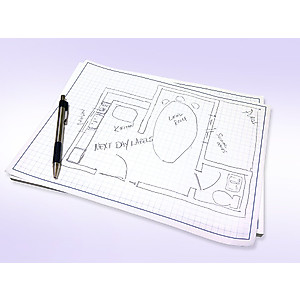 Next Day Labels 11x17 / Blueprint and Graph Paper (1 Pad, 50 Sheets Per Pad)