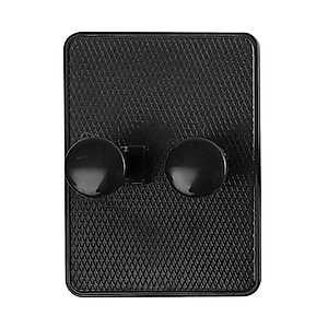 wovsrose Adhesive Razor Hooks, Black Plastic Self Adhesive Razor Holder Waterproof Shower Shaver Hooks Bathroom Kitchen Sticky Wall Hooks Heavy Duty for Razor Towel Loofah Sponge Plug - 1 Pcs