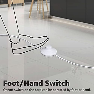 SUNVIE 2 Pack LED Up Lights Indoor Plant Spotlight, Accent Lights for Indoor Use Uplight, Warm White Floor Spotlight Lamp, 120V Spot Lights for Uplighting Accent Lighting, 5.9 FT Cord with Foot Switch