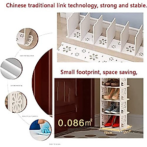 Catekro Shoe Rack Small Shoe Rack Student Dorm Organizer Vertical Shoe Tower Shoe Storage Organizer for Narrow Closets, Bedrooms, Hallways, Entrances (5 Tier)