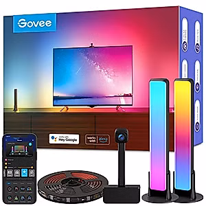 Govee LED Strip Lights & Light Bars with Camera, Smart Wi-Fi RGBIC DreamView T1 Pro LED Lights for TV (55-65 inches), Video & Music Sync TV Backlight for Gaming & Movies, Work with Alexa & Google Home