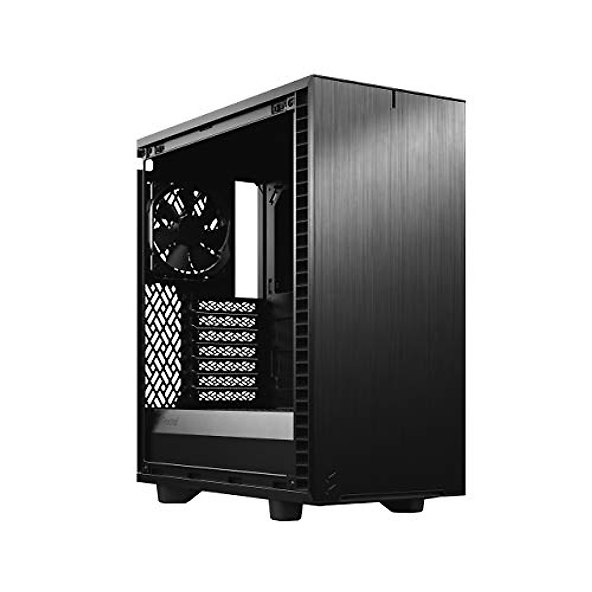 Fractal Design Define 7 Compact Black Brushed Aluminum/Steel ATX Compact Silent Dark Tinted Tempered Glass Window Mid Tower Computer Case