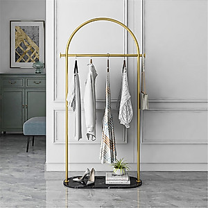 Modern Clothes Rail，Clothing Garment RacksClothes Rack with Iron Brackets and Marble Base, Tall Clothing Racks for Bedroom(Size:50 * 33 * 170CM,Color:D)