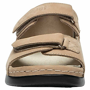 Propét womens W0089 Pedic Walker flats sandals, Dusty Taupe Nubuck, 9 XX-Wide US