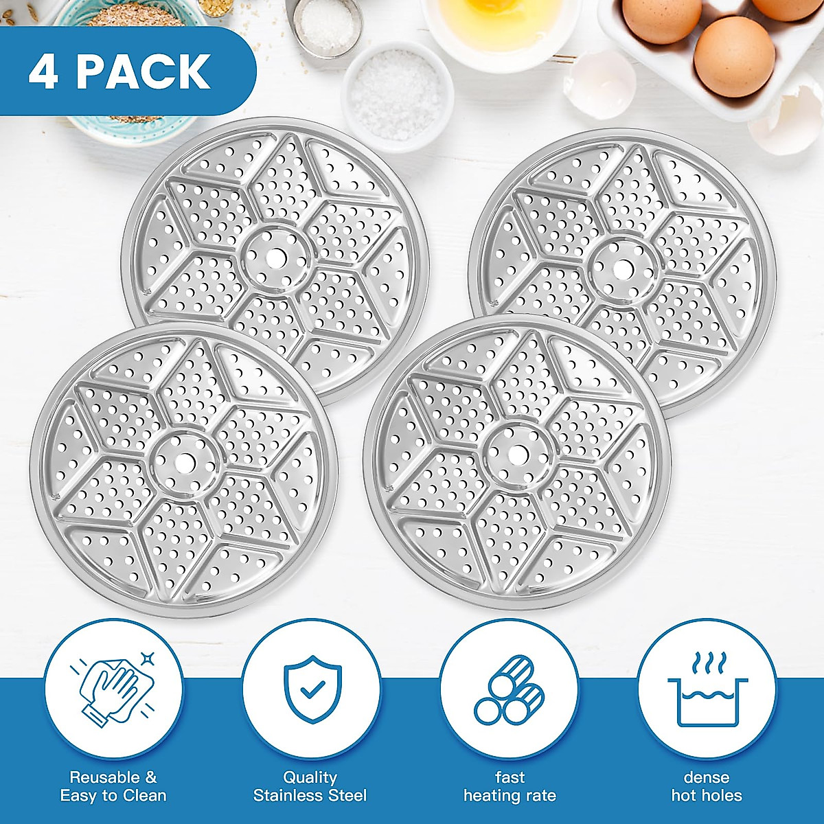 aoulela 4Pack Pressure Canner Rack, Stainless Steel Canning Rack for Pressure Cooker, 11 Inch Canning Rack for Water Bath Canner, Canning Supplies, Compatible with Presto, All American and More