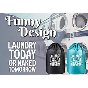 2 Pack Funny Laundry Bags Extra Large Heavy Duty, Travel Laundry Bags for Dirty Clothes, Unique Design College Laundry Bag, 27.5" x 39.4" (70 x 100cm) Dirty Clothes Organizer - Laundry Today