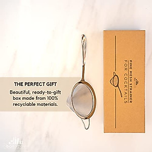 A Bar Above Fine Mesh Strainer – Stainless Steel Strainer for Cocktail Set – Ergonomic, Durable Cocktail Strainer with Handle for Cocktails, Tea & More – Bar & Home Strainers for Kitchen