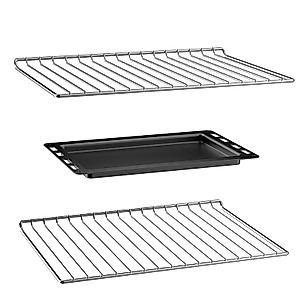 Generic 30" Electric Single Wall Oven with 10 Cooking Functions, Self Cleaning LED Digital Display, Convection Fan, Touch Control, 5 cubic feet, Silver