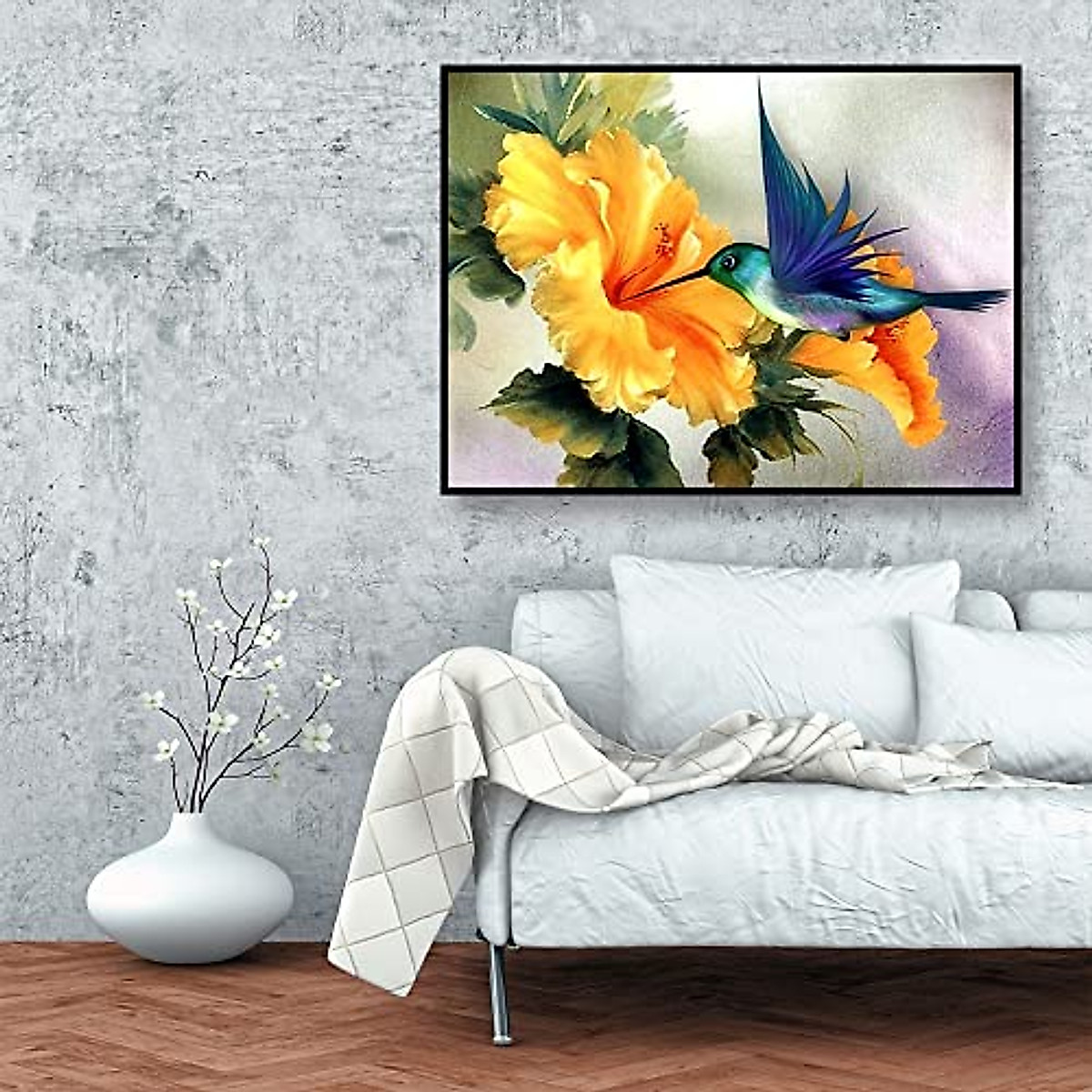 Cross Stitch Kits,Birds Cross Stitch Kits Stamped Cross Stitch for Beginners, Arts and Crafts Embroidery Kits for Home Decor 12x16Inch