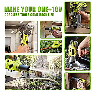 Powilling 2Pack 3.0Ah 18V Ryobi Lithium Replacement Battery for Ryobi 18V Lithium Battery ONE+ P102 P103 P104 P105 P107 18-Volt Cordless Tools Battery Include Charger