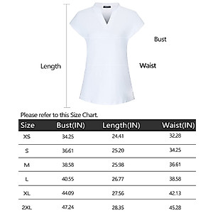 Vidusou Golf Shirts for Women,Tennis Polo Womens Short Sleeve Athletic T-Shirts Sport Active Workout Golf Apparel Running Outdoor Clothes White XL