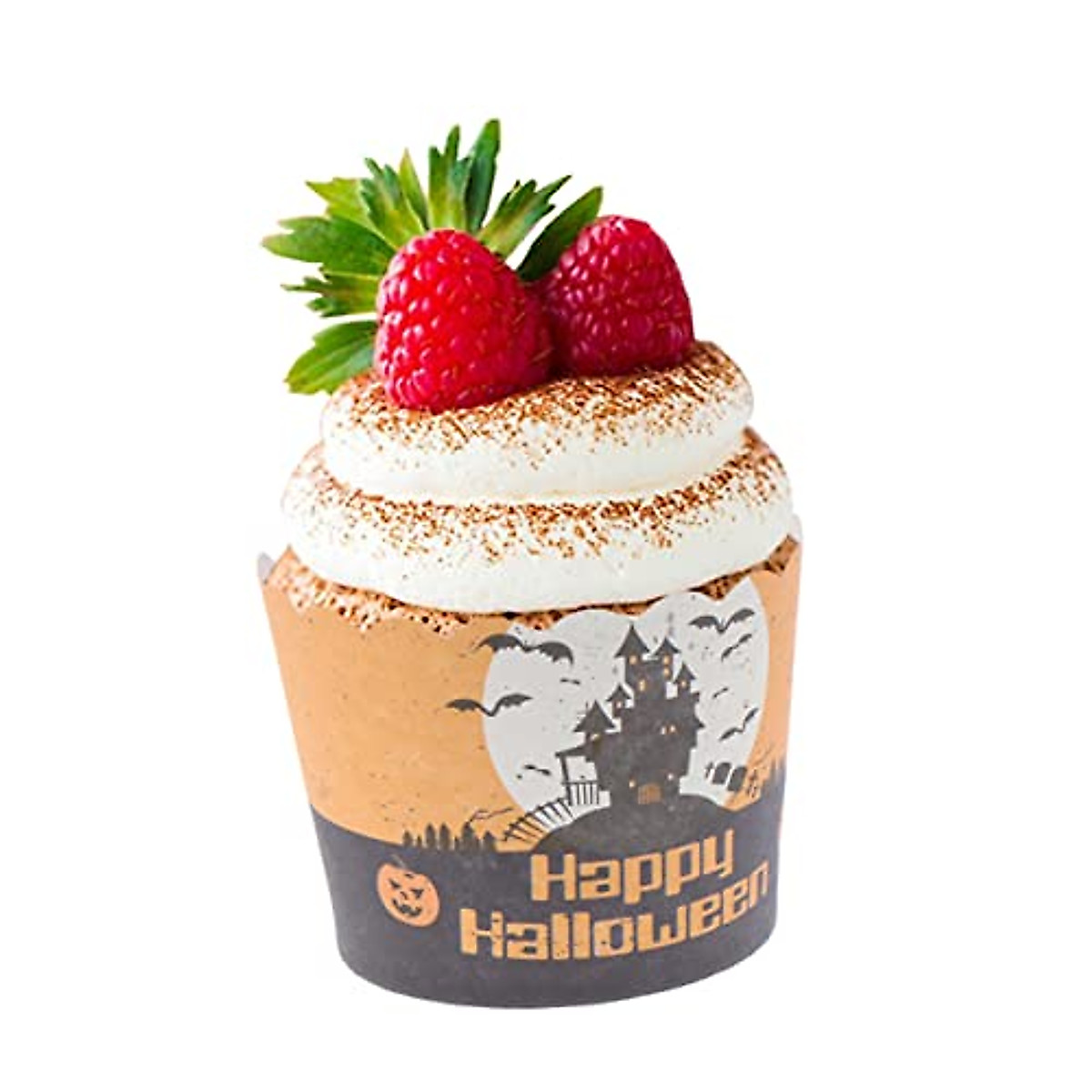DOITOOL 100pcs Halloween Muffin Cups Mini Cakes Thickening Mousse Mini Cake Boxes Halloween Cupcake Decor Paper Cupcake Wrappers Halloween Cupcake Wrapper Cake Packing Cup Baking Cups Hard
