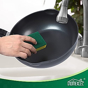 HOMEXCEL 24 Count Heavy Duty Scrub Sponges Kitchen,Small Dish Sponges for Kitchen,Flexible Household Cleaning,3.5"X2.1"X0.9"