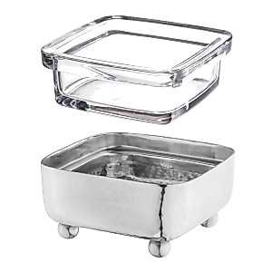 TheDecorizer​ SQUARE Container Holder (1, Silver)