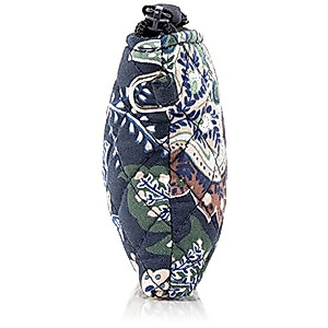 Vera Bradley Women's Women's Cotton Coin Purse, Java Navy Camo - Recycled Cotton, One Size