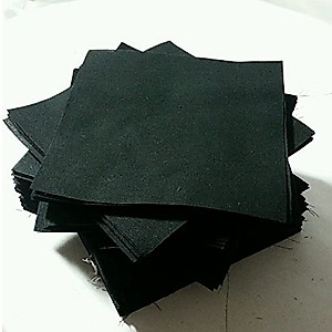 Lot of 20Pcs Quilt Blocks, Cotton Charm Pack, 10" Squares, Black Solid Fabric