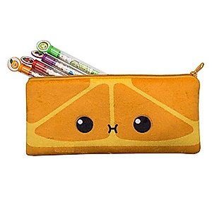Scentco Cutie Fruities Pencil Pouch - School, Office, Travel Storage Case - Orange Scented