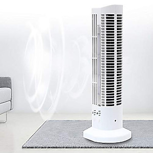 Clothing 2 in 1 Portable Electric Oscillating Tower Fan with Led Light, Leafless Cooling Fan Perfect for Office Dorm Nightstand(White) RR613