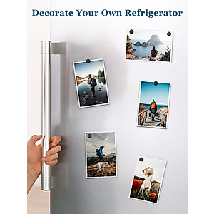 SMARTAKE 45 Pcs Refrigerator Magnets, Small Round Fridge Magnets, Multi-Use Premium Epoxy Coating Office Magnets for Fridge, Whiteboard, Dry Erase Board in Home, Kitchen, Office and School (Black)