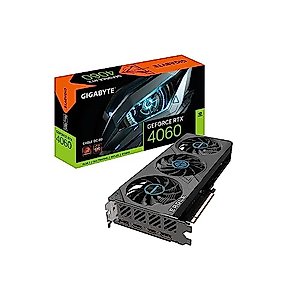 Gigabyte GeForce RTX 4060 Eagle OC 8G Graphics Card, 3X WINDFORCE Fans, 8GB 128-bit GDDR6, GV-N4060EAGLE OC-8GD Video Card