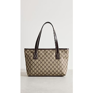 Gucci Women's Pre-Loved Gucci Signature Small Tote, GG Supreme, Neutral, Brown, Print, One Size