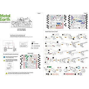Metal Earth Fascinations Motor Grader 3D Metal Model Kit Bundle with Tweezers