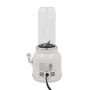 FRIGIDAIRE ESMM100-CREAM Retro Smoothie Maker Blender with Mason Jar, Perfect for Shakes and Smoothies, 300-Watt, Cream