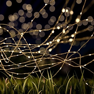 Pure Garden Solar-Powered 100 Fairy Lights, Warm White
