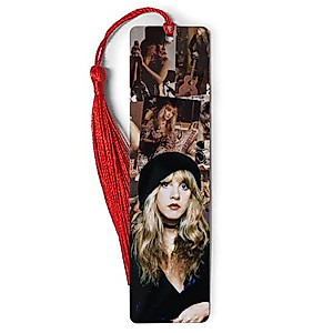 Bookmarks Metal Ruler Nicks Reading Singer Tassels Bookography Measure Bookworm for Book Bibliophile Gift Reading Christmas Ornament Markers