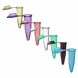 MUHWA 300 PCS Polypropylene Graduated Microcentrifuge Tubes with Snap Cap, 1.5ML Micro Test Tubes Conical Microtube Sample Vial for Laboratory (Assorted Colors)