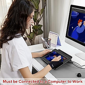VEIKK VK1200 Drawing Tablet with Screen, 11.6 Inch Full-Laminated Graphic Drawing Monitor, with Battery-Free Pen and Tilt Function, 6 Customized Keys(Must be Connected to a Computer to Work)