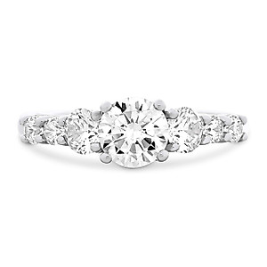 .925 Sterling Silver Round Cubic Zirconia Seven Stone Engagement or Anniversary Ring - Size 8