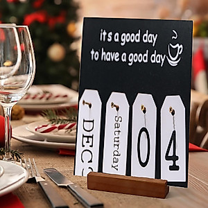 SHUESS Wood Place Card Holder, 4 x 1.2 x 0.8 Inch (20 pcs) Wooden Acrylic Sign Table Numbers Holders, Wood Table Card Picture & Photo Holder Display Stands for Home and Party Decoration