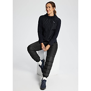 BALEAF Women's Down Pants Winter Ultralight Water Resistance Ski Snow Puffer Pants Packable Warm Trousers Black Medium