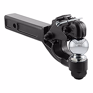 CURT 48006 Pintle Hitch with 2-5/16-Inch Trailer Ball, Fits 2-Inch Receiver, 16,000 lbs, 15-1/4-Inch Length