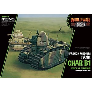 Meng French Heavy Tank Char B1 Cartoon Model - Plastic Model Building Kit # WWT-016