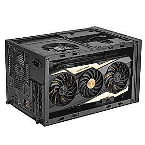 SilverStone Technology SUGO 14, SG14, Black, Mini-ITX Cube Chassis, Supports 3 Slot Full Length GPUs/ATX PSU / 240mm AIO, 4 Removable Panels, SST-SG14B