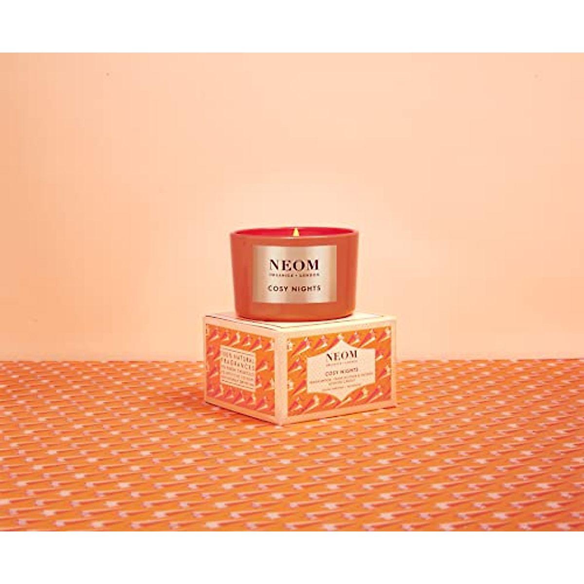 NEOM- Cosy Nights Luxury Scented Candle- Travel Size | Sandalwood, Frankincense & Nutmeg | Essential Oil Aromatherapy Candle | Gift (Travel Size)