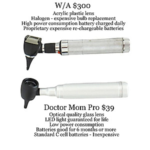 【Lifetime Warranty】5th Gen Dr Mom Professional Otoscope - 100% Forever Guarantee - Full-Size with Our Largest Lens
